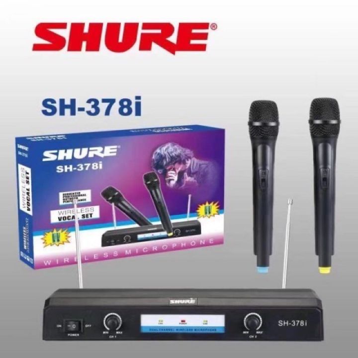 SHURE (SH-378) WIRELESS MICROPHONE | Lazada PH