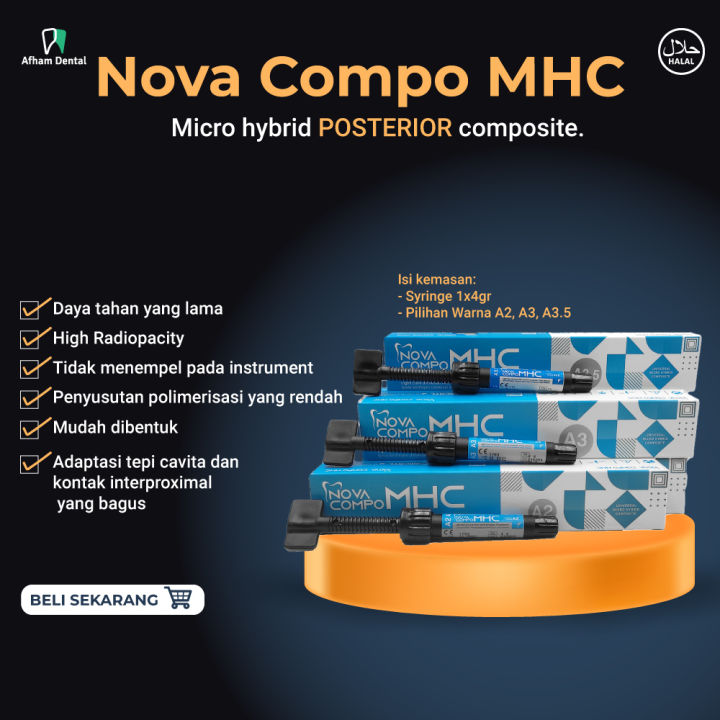 DENTAL COMPOSITE KOMPOSIT MICRO HYBRID POSTERIOR / NOVA COMPO MHC ...