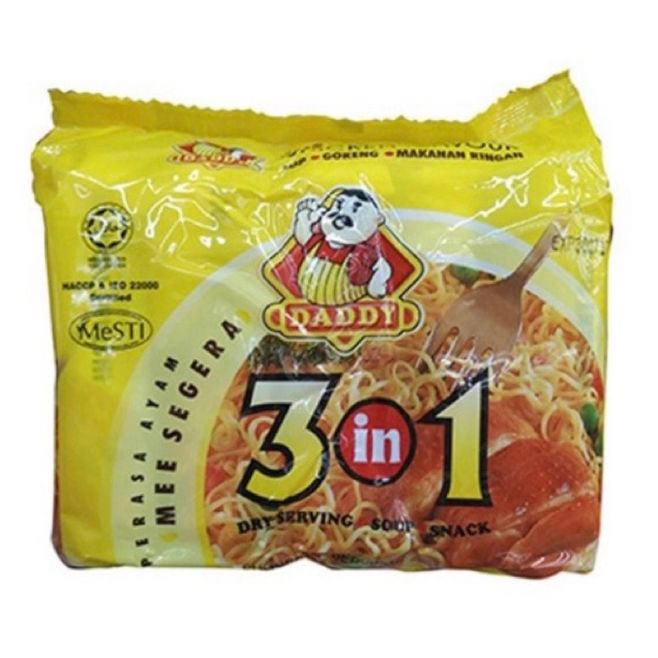 Mee Daddy Instant Noodle Chicken Flavour Mee Segera DADDY 3 IN 1 Daddy ...