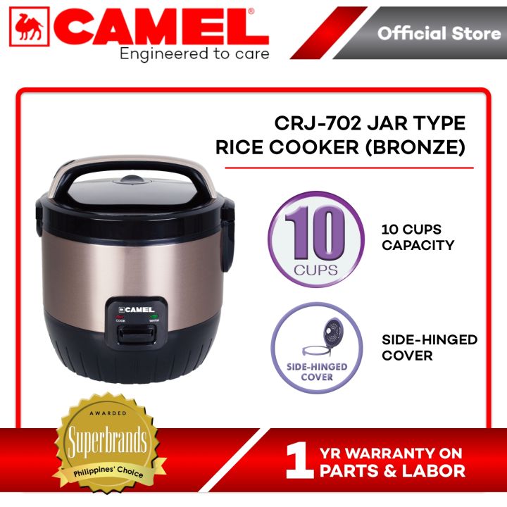 Camel CRJ-702 Jar Type Rice Cooker (10 cups / 1.8L) (Bronze) | Lazada PH