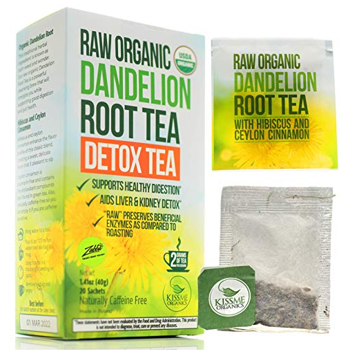 Kiss Me Organics Raw Dandelion Root Tea Detox 1.41 oz (40g) NO BOX ...