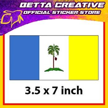 Bumper Sticker FLAG Pulau Pinang Penang Bendera [ Betta Creative ] | Lazada