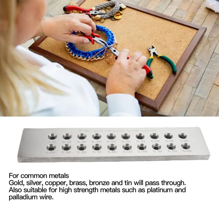 Wire Drawplate 20 Holes 5.1-7.0mm Jewelry Wire Drawing Plate Tungsten ...