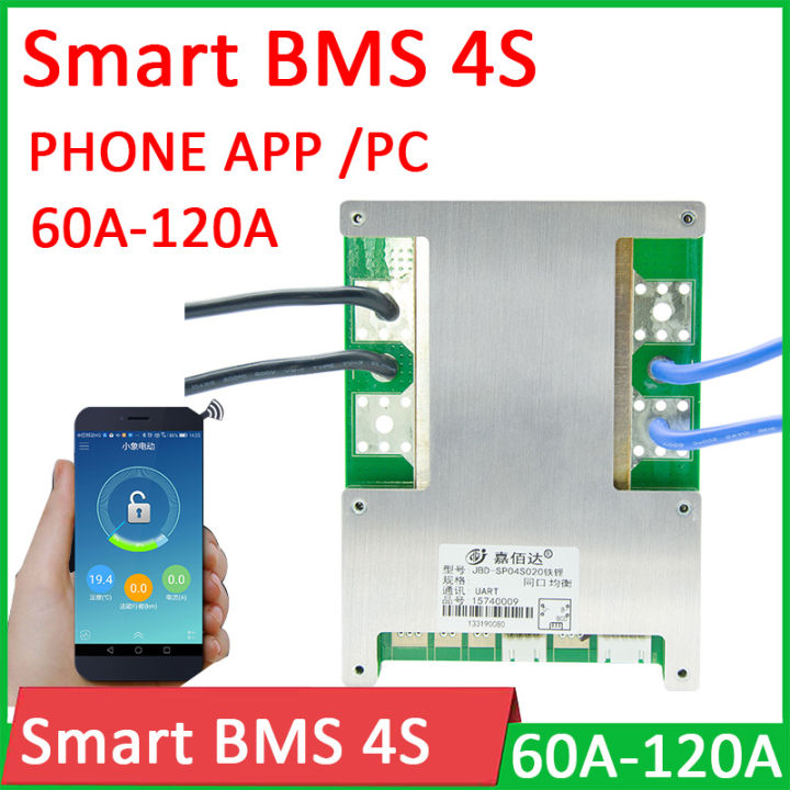 Smart Bms 4s 12v Li-ion Lifepo4 Lithium Protection Board Balance 60a 80a 100a 120a High Current ...