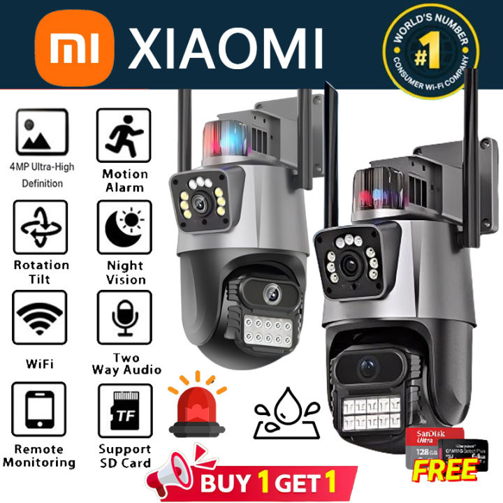 XIAOMI CCTV Camera Dual Lens Wifi Connect 360 HD Wireless Outdoor Auto ...