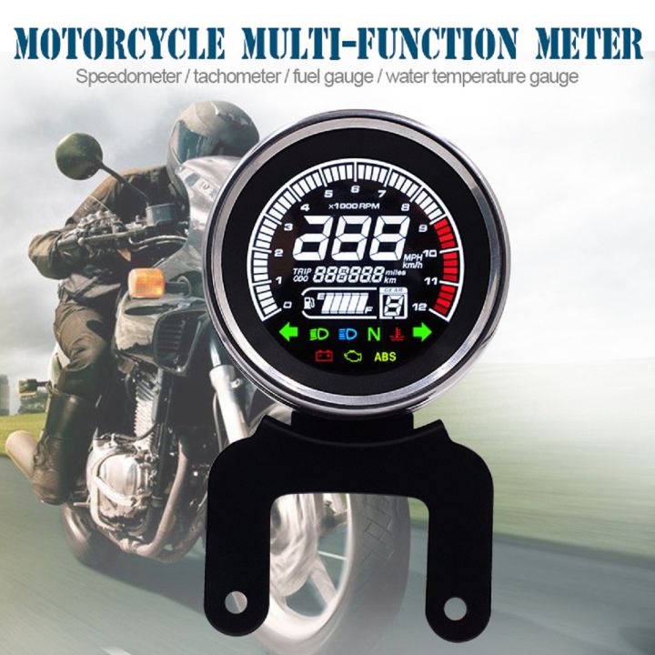 Speedometer Digital Bulat Universal Motor Custom Model Ducati Babon ...