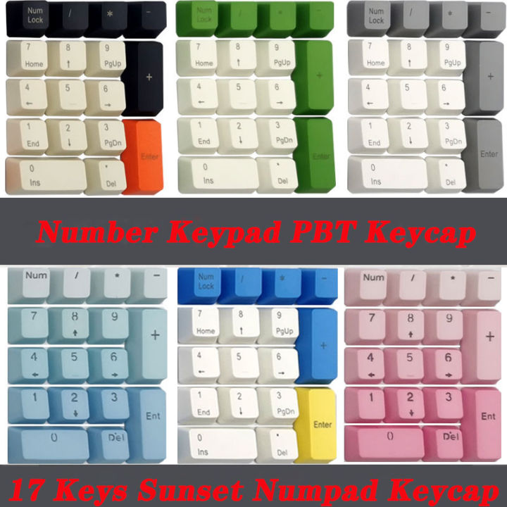 Number Keypad Mechanical Keyboard Pbt Keycap Side Printed Blank 17 Keys ...