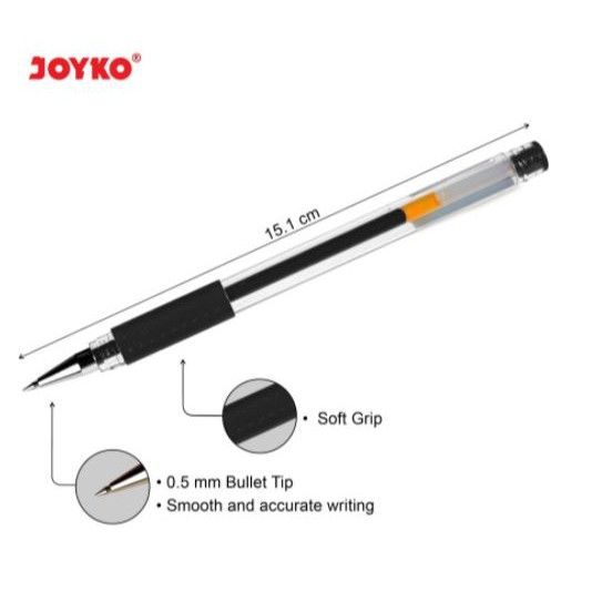 PULPEN GEL JOYCO / PENA JOYCO / BALLPOINT / WARNA HITAM | Lazada Indonesia