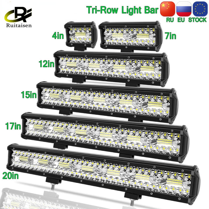 3Rows LED Bar 4-28 inch LED Light Bar LED Work Light combo beam for Car ...