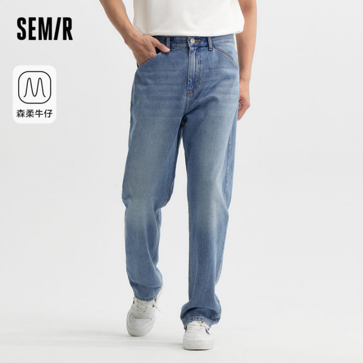 Semir กางเกงยีนส์ผู้ชาย,ใหม่2024ฤดูร้อนกางเกงขาทรงกระบอกย้อนยุคซักได้ ...