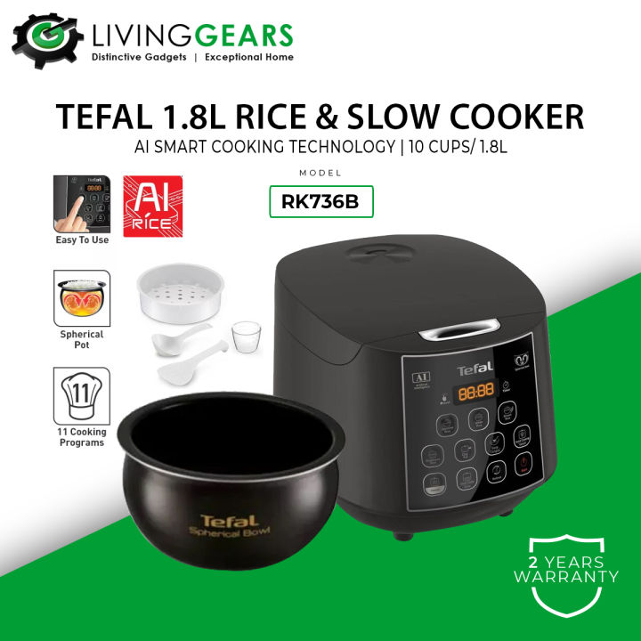 Tefal RK736B 1.8L Easy Rice Fuzzy Plus Logic Rice Cooker (10 CUPS) | Lazada