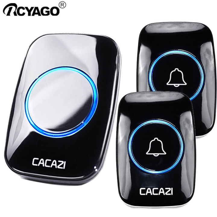 RCYAGO 60 Chime 110DB Wireless Doorbell Waterproof 300M Remote EU Plug ...