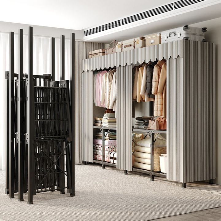 Installation-Free Folding Wardrobe Household Bedroom Cloth Wardrobe ...