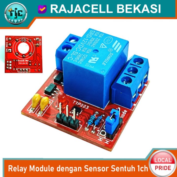 Relay Touch Sensor TTP223 Module Relay Sensor Sentuh 5V 12V | Lazada ...