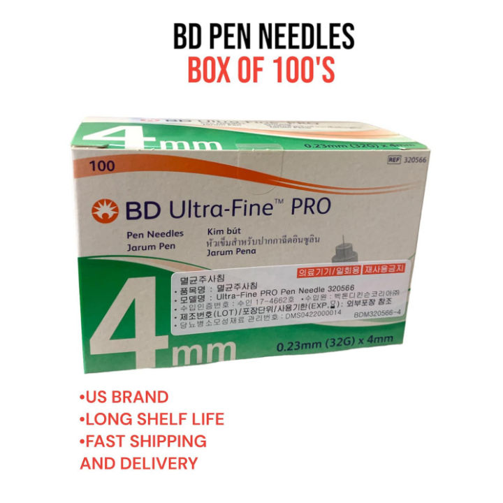 Insulin Pen Needles, BD Ultra-Fine Pen Needle PRO 0.23mm (32G) x 4mm ...