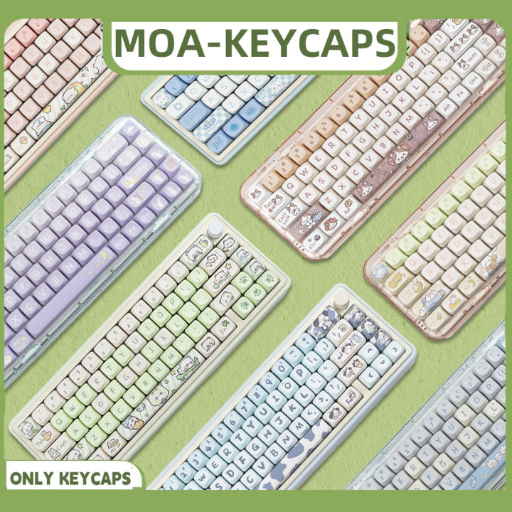142 Keys MOA Profile Cartoon Theme Keycaps Thermal Five-Se Dye ...