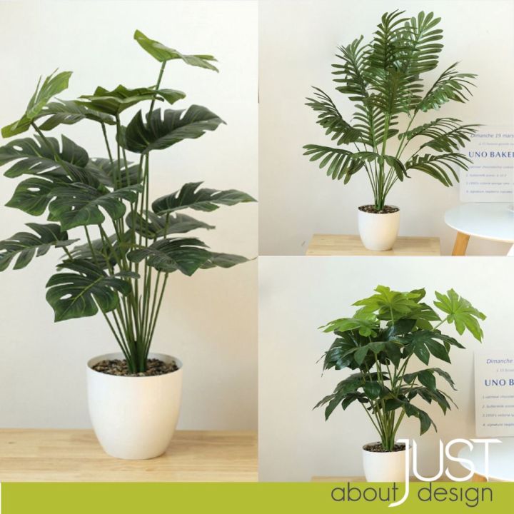 Artificial Potted Plant Fake Pot Plants Premium Viral Decor Green ...