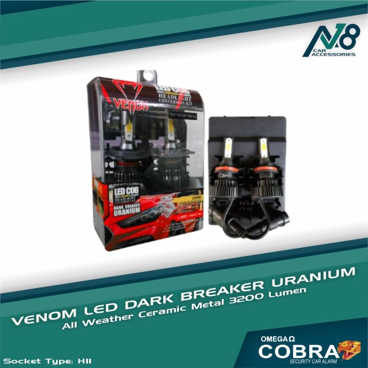 Venom LED Dark Breaker Uranium Copper Ceramic Metal H11 Genuine | Lazada PH