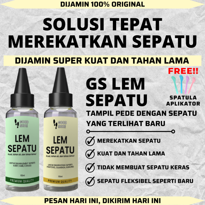 LEM SEPATU SUPER KUAT TAHAN LAMA DIJAMIN AMPUH GOOD SHOE LEM SEPATU ...