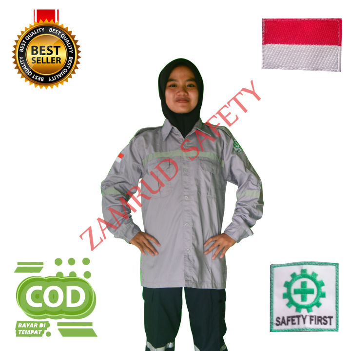 Kemeja Kerja Safety Lapangan Kemeja PDL Lapangan Outdoor Kemeja Wearpack Safety Atasan Lengan ...