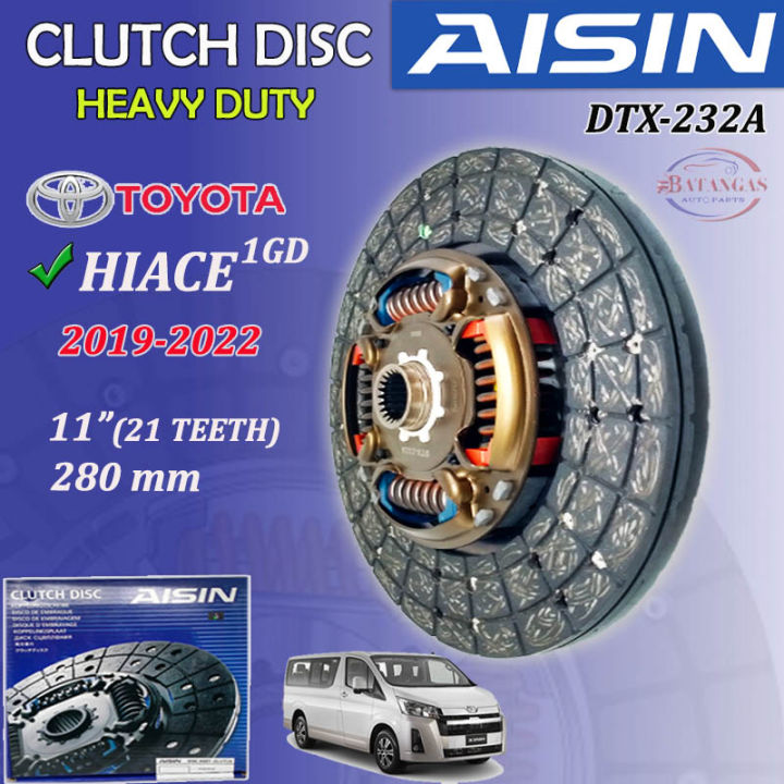 AISIN CLUTCH DISC HEAVY DUTY TOYOTA HIACE 1GD 2019-2022 DTX-232A | Lazada PH
