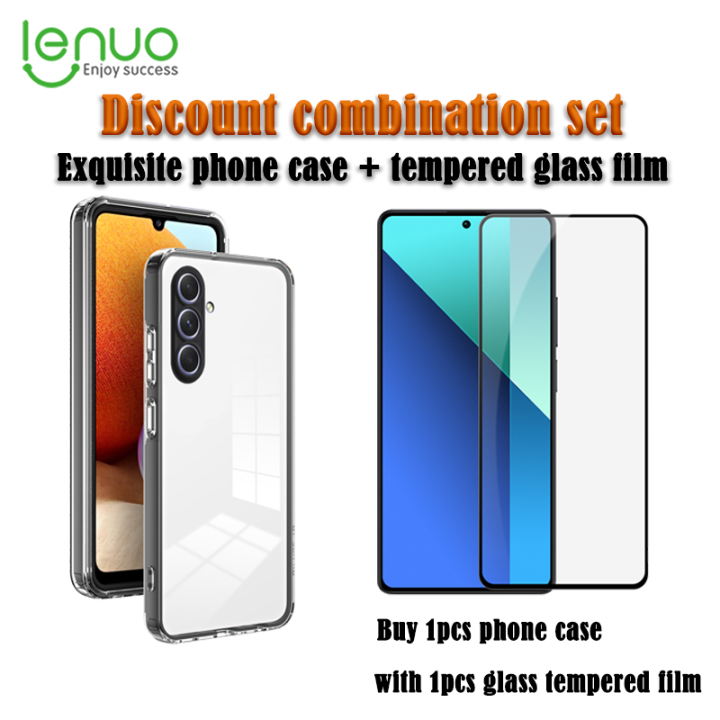Lenuo mobile phone protective case toughened film package for Samsung Galaxy A55 A35 A25 A15 A05 ...