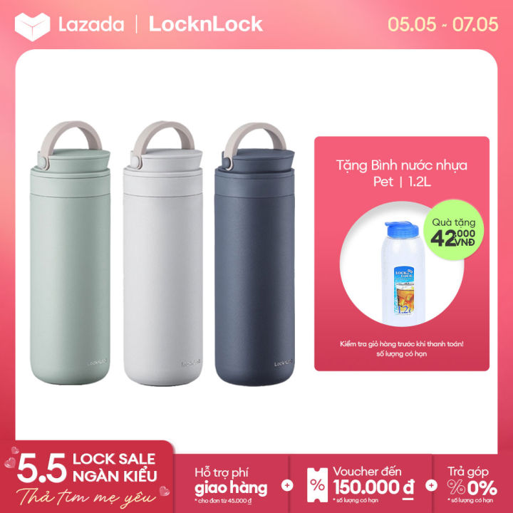[Voucher 25K] Bình giữ nhiệt Lock&Lock Metro Two Way 475ml - LHC4274 (3 màu)- Có quai cầm - giữ ...