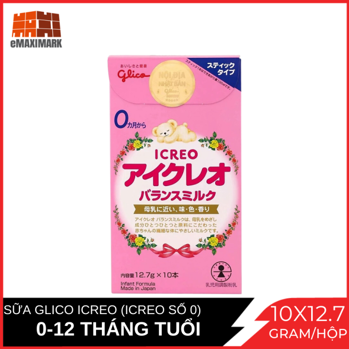 Sữa Glico Icreo Balance Milk (Icreo Số 0) - Hộp 10 Thanh (12.7G/Thanh ...