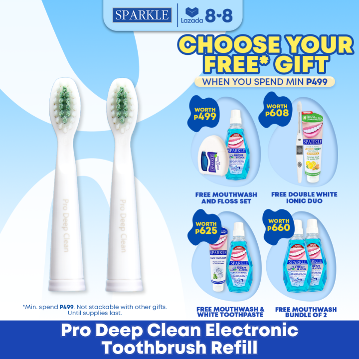 SPARKLE Sonic Pro Deep Clean Electronic Toothbrush Refill | Lazada PH