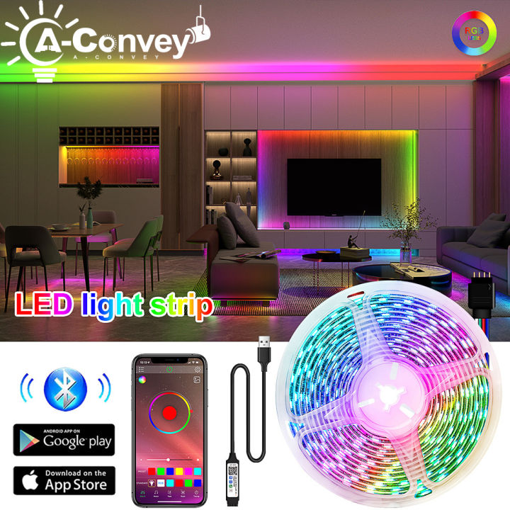 5V USB 5050 RGB LED Strip Lights Bluetooth1M-20M Led Light Alexa Wifi ...