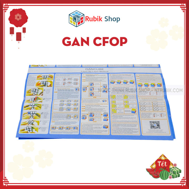 [Hoàn tiền 10%]GAN's CFOP - Công thức nâng cao khối Rubik 3x3 Cross F2L OLL PLL | Lazada.vn