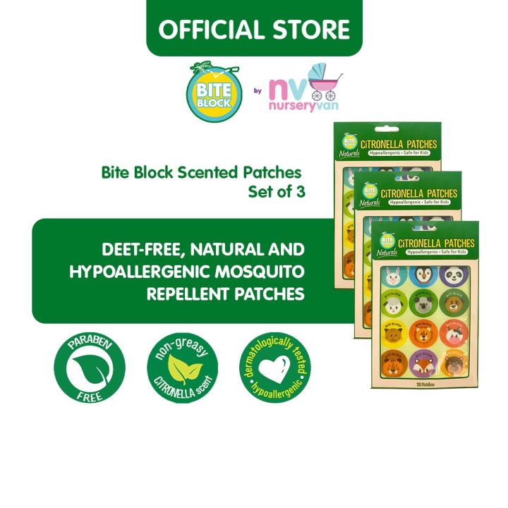 Bite Block Naturals Citronella Scented Patches 12's (Set of 3) | Lazada PH
