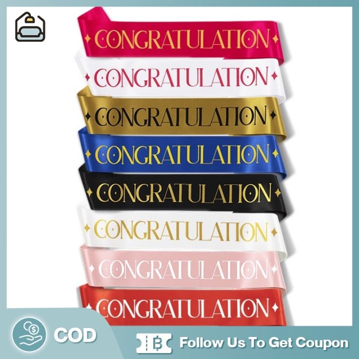 IFS สายสะพาย พิมพ์ลาย Congratulation สำหรับการจบการศึกษา อุปกรณ์ตกแต่ง ...