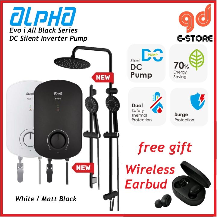 [Free Gifts] Alpha Evo i DC Pump Evo E No Pump Instant Water Heater ...