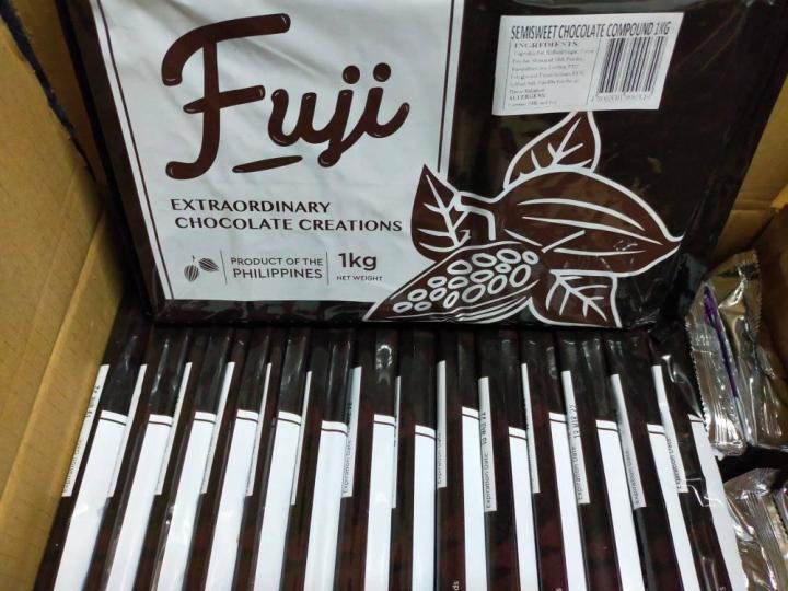 Fuji Chocolate Compound Bar 1kg and 200g- Semi-sweet, Milk, Dark ...