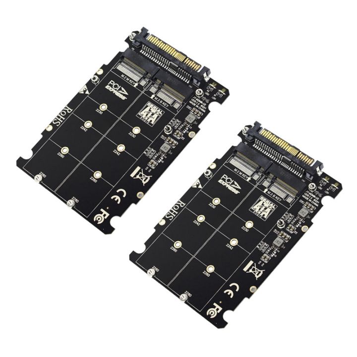 2X,2 in 1 M.2 NVMe SATA U2PCB M.2 NVME SSD Key M Key B SSD to U.2 SFF-8639 Adapter PCIe M2 ...