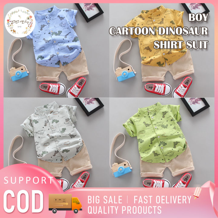 CiCi Baby Boy Clothing Sets Terno For Kid Boy Polo Cotton Dinosaur ...