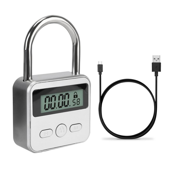 Smart Time Lock LCD Display Electronic Timer Switch Padlock Travel ...