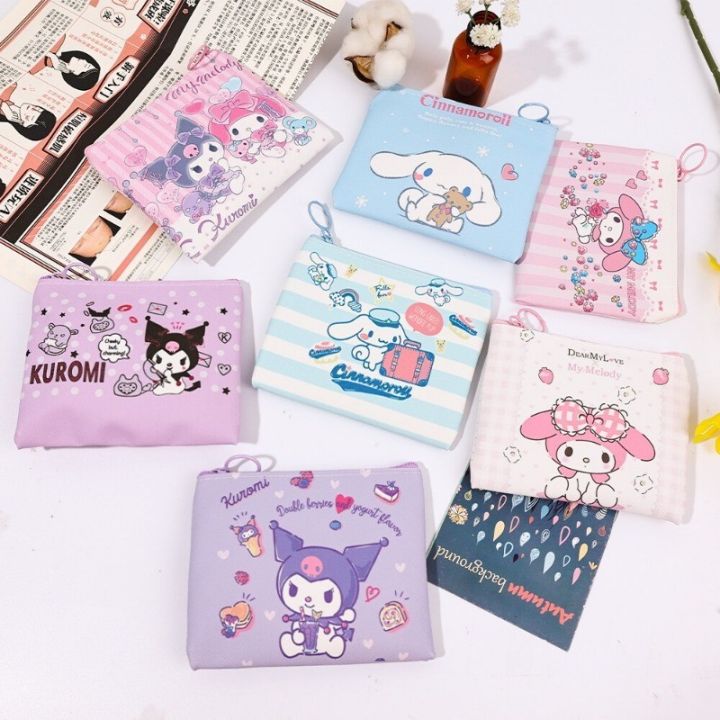 Sanrio Hello Kitty Coin Purse My Melody Bag Kawaii Wallet Anime ...