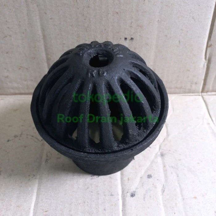 Roof Drain Cast Iron 4 Inchi ANTASAN Saringan Air Cast Iron cembung ...