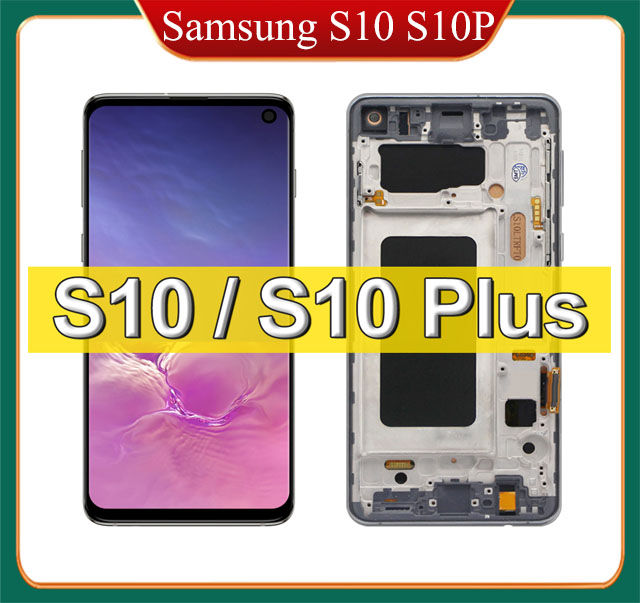 100% Tested for samsung s10 screen replacement, with frame Touch Panel ...