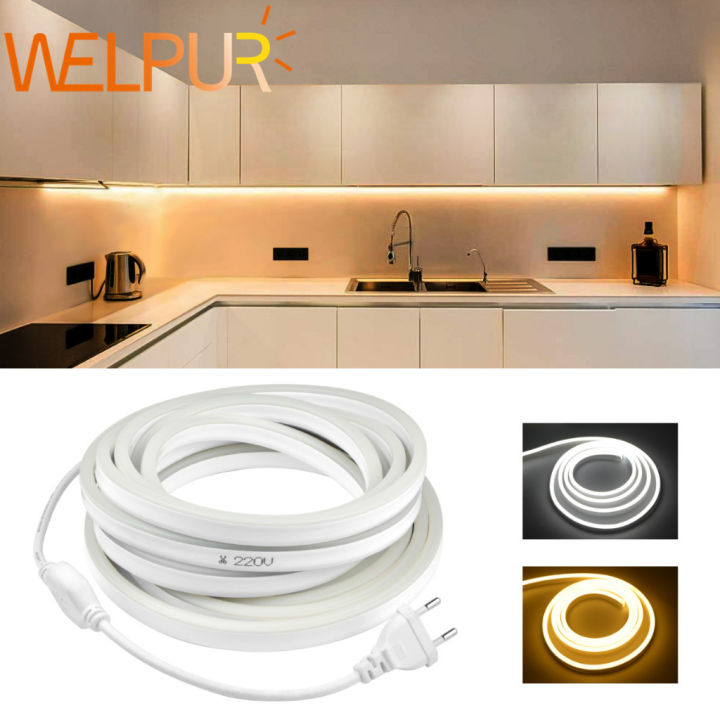 【COD】 LED Neon Strip Lights Waterproof 220v 8mm comes with a plug for ...