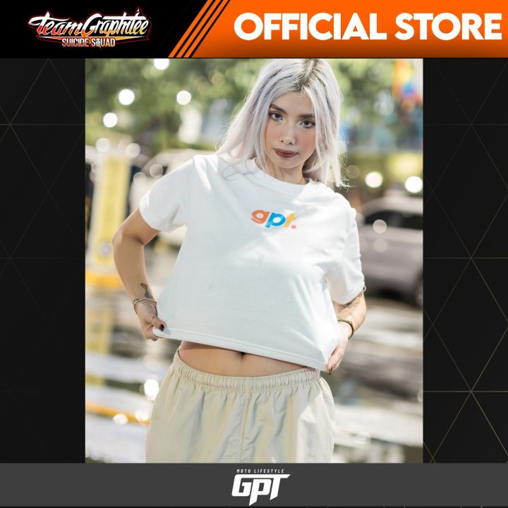 TEAM GRAPHITEE SLAY CROP TOP WHITE | Lazada PH
