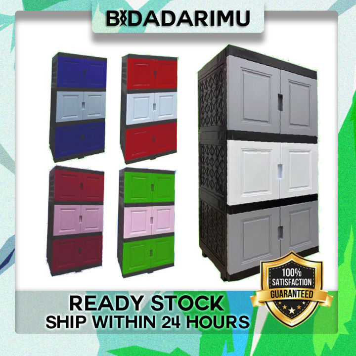 storage cabinet almari baju storage box storage organizers plastic ...