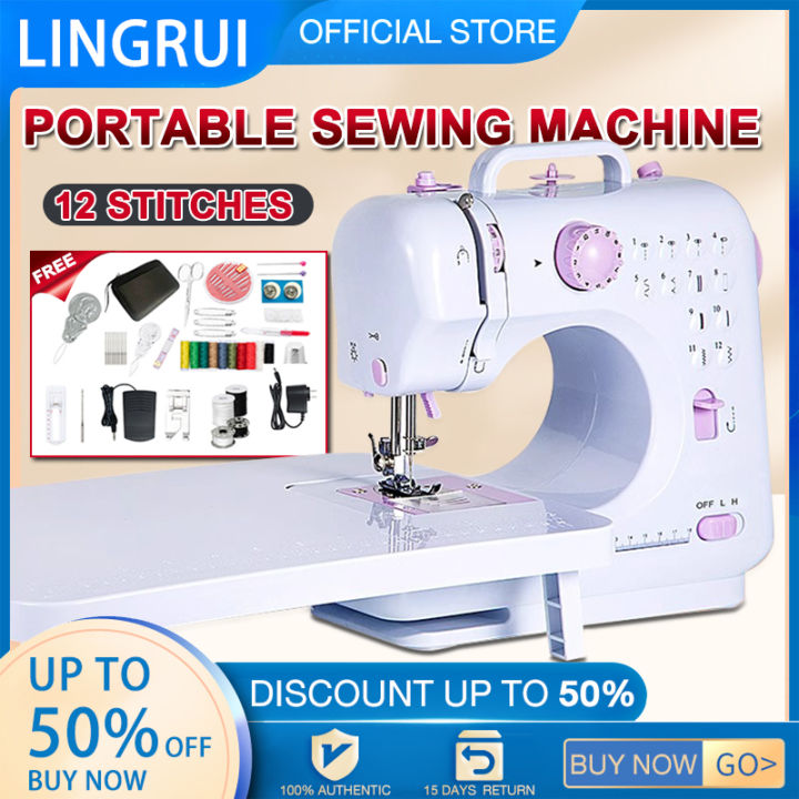 [Quick delivery] 12-needle mini sewing machine portable knitting ...