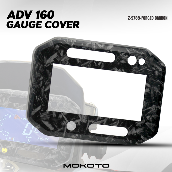 HONDA ADV 160 GAUGE PANEL COVER HYDRO DIP CARBON GLOSSY FORGED CARBON ...