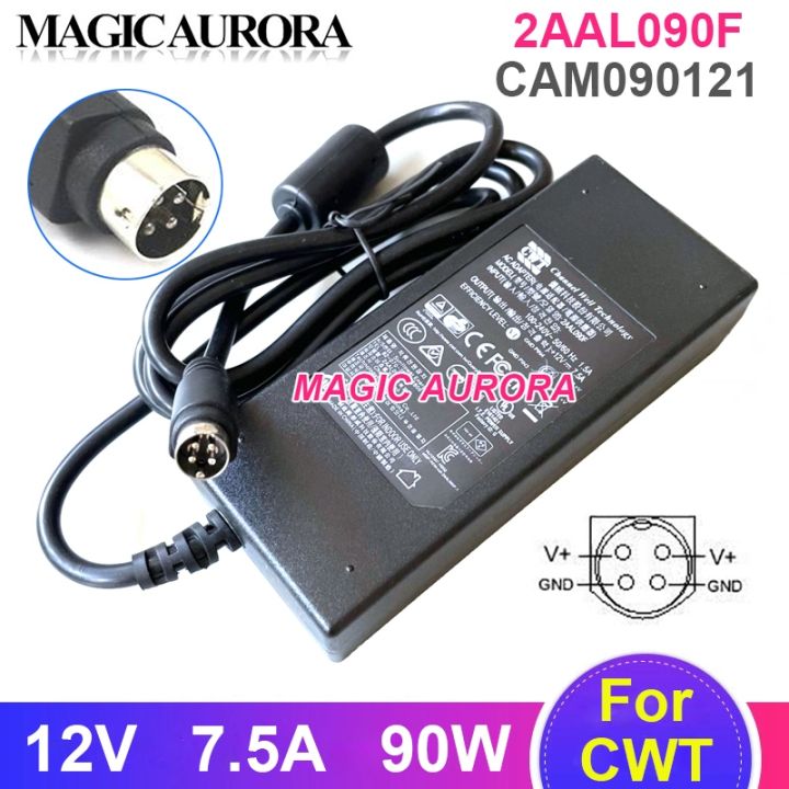 Genuine CWT 12V 7.5A 90W 2AAL090F AC Adapter Charger CAM090121 For ...