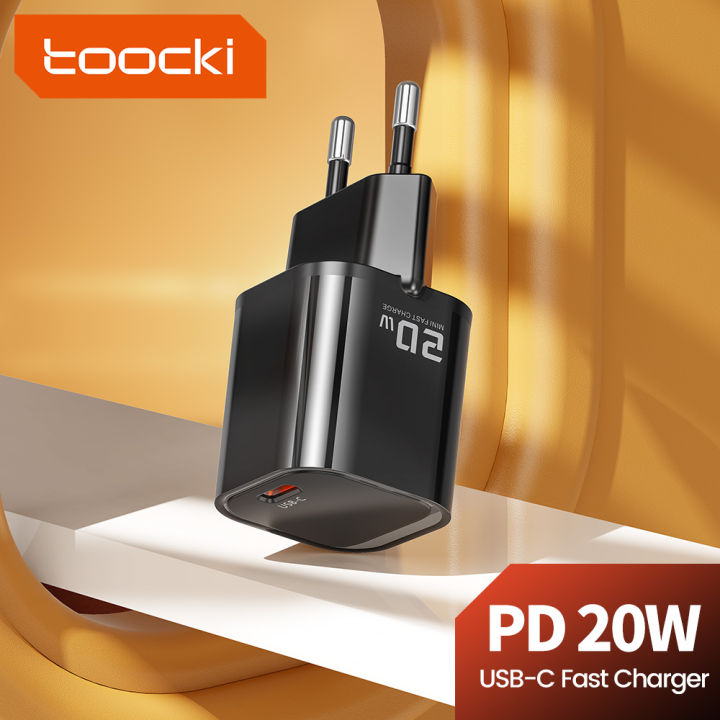 Toocki 20W PD Super Fast Charger USB-C Port Portable Size Adapter Wall ...