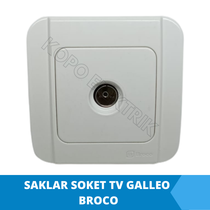 Soket Antena TV Broco Colokan TV Broco Galleo Putih Tanam | Lazada ...