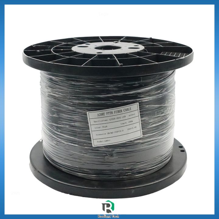 Fiber Optic Cable 1 km 1000 / 500 meters FOC pure black single core ...